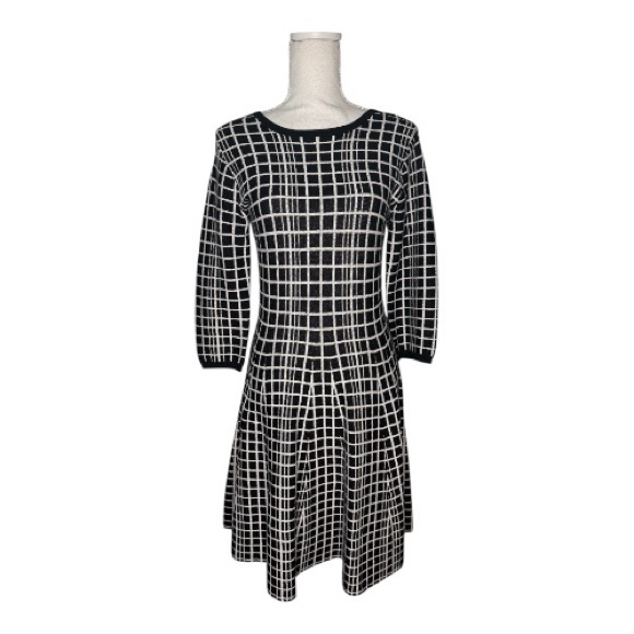 The Limited | Dresses | The Limited Grid Pattern Sweater Dress | Poshmark